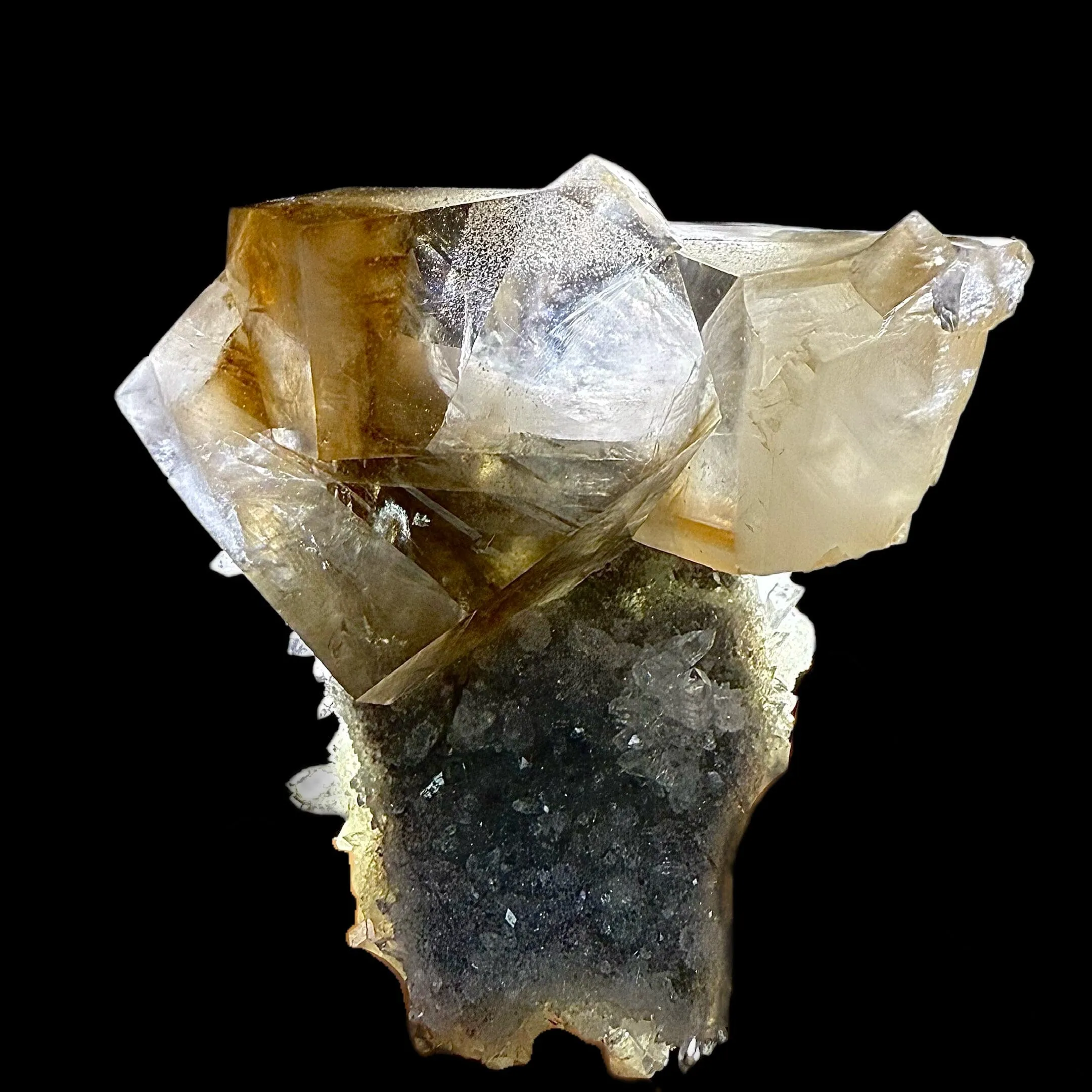 Calicite on Apophyllite & Chalcedony | Higj Quality Mineral | Indian ...