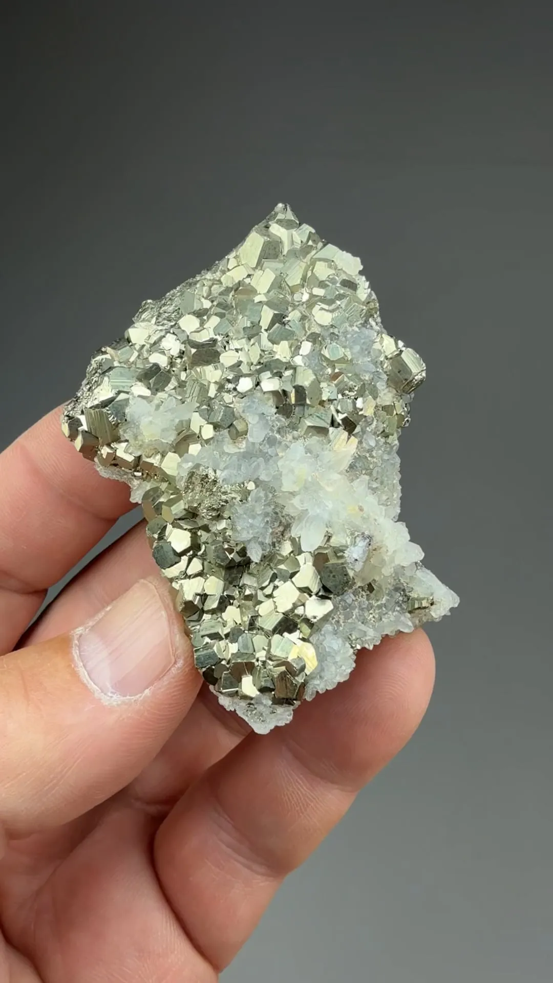 Pyrite with quartz - Huanzala Mine, Peru