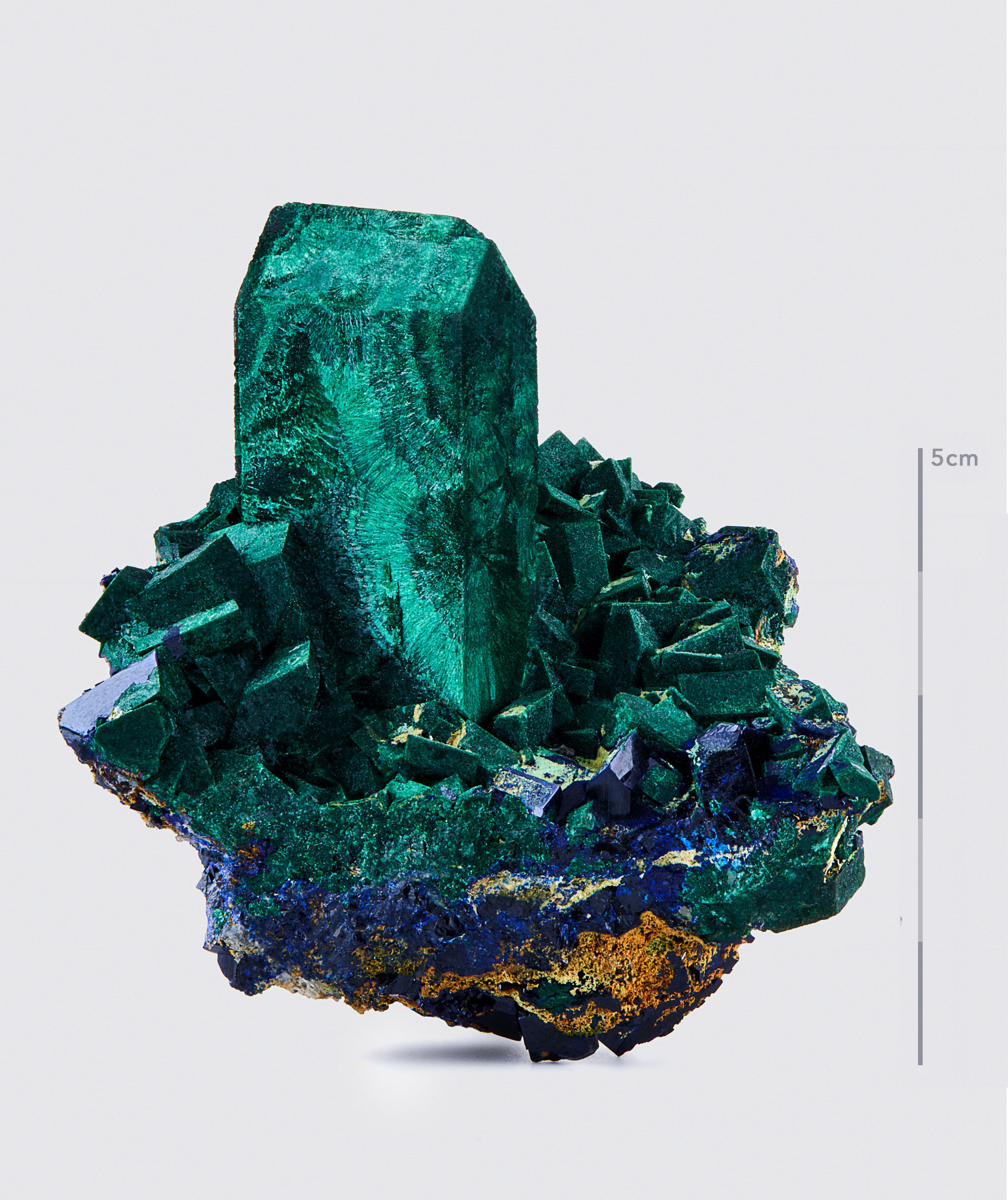 Malachite pseudomorph Azurite - Tsumeb Mine, Namibia